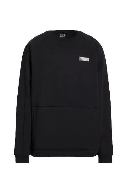 EA7 Fleece Sweatshirt With Logo - Black