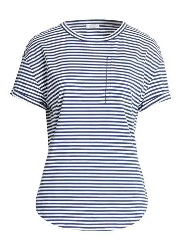 Brunello Cucinelli Striped Cotton T-shirt - Navy