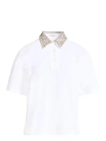 Brunello Cucinelli Polo Shirt With Appliqués - White