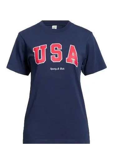 SPORTY & RICH Cotton T-shirt - Navy