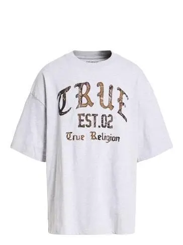 True Religion T-shirt Size Cotton, Polyester - Grey