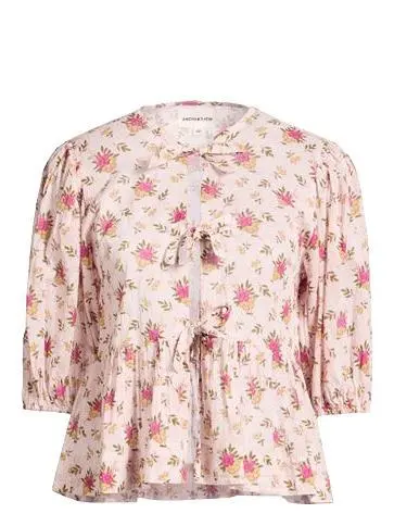 Antik Batik Floral-print Peplum Shirt - Pink