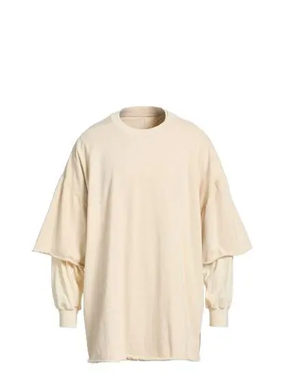 Rick Owens Cotton Crewneck Sweatshirt - Ivory