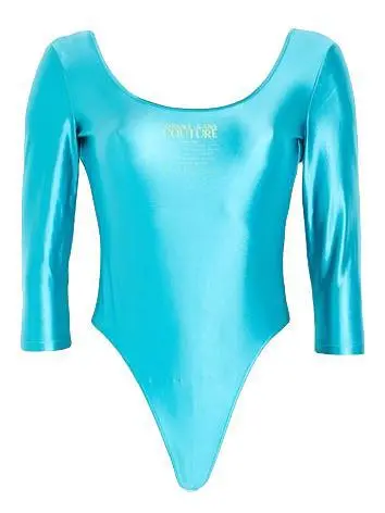Versace Bodysuit In Polyamide And Elastane - Blue
