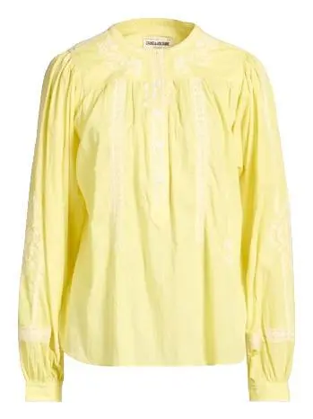Zadig&Voltaire Cotton Top With Appliqués - Yellow