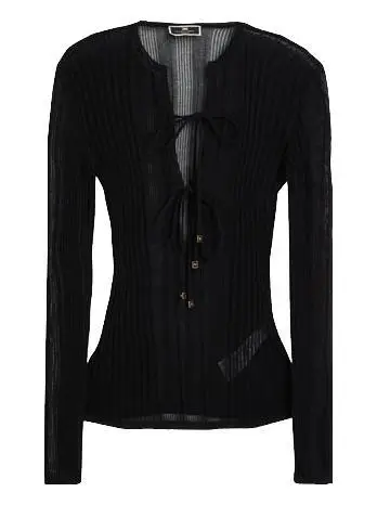 Elisabetta Franchi Sweater In Viscose And Polyamide - Black