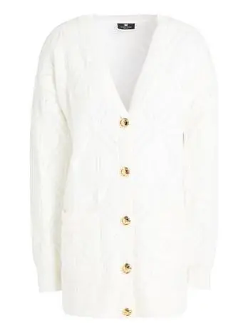 Elisabetta Franchi Knitted Cardigan - Off White