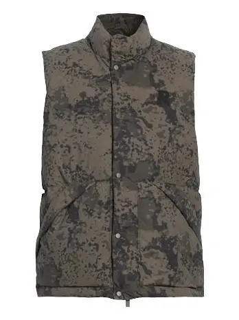 REPRESENT Khaki Nylon Puffer Vest - Beige