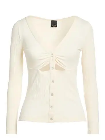 Pinko Knitted Cardigan With Cutout - White
