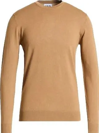 BERNA Long Sleeve Crewneck Knit Sweater - Beige
