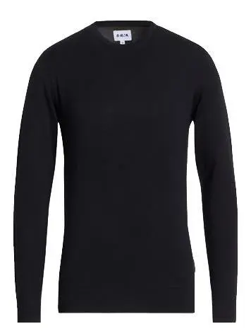 BERNA Long Sleeve Crewneck Knit Sweater - Black