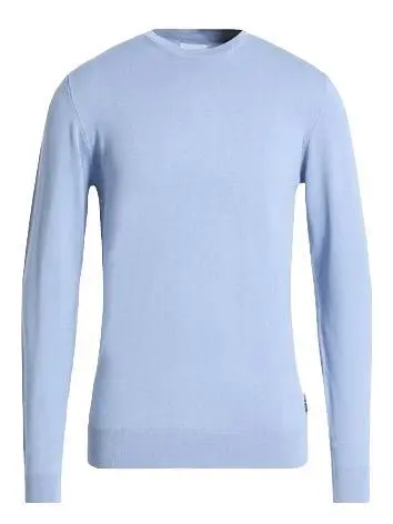 BERNA Long Sleeve Crewneck Knit Sweater - Blue