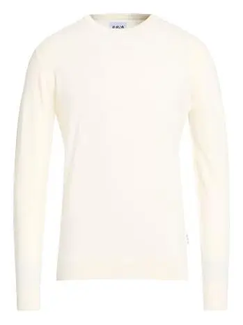 BERNA Long Sleeve Crewneck Knit Sweater - White