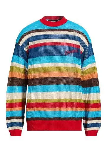 Dsquared2 Striped Cotton Crewneck Sweater - Azure