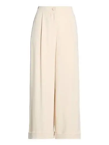 Armani Exchange Wide-leg Crepe Pants - Beige