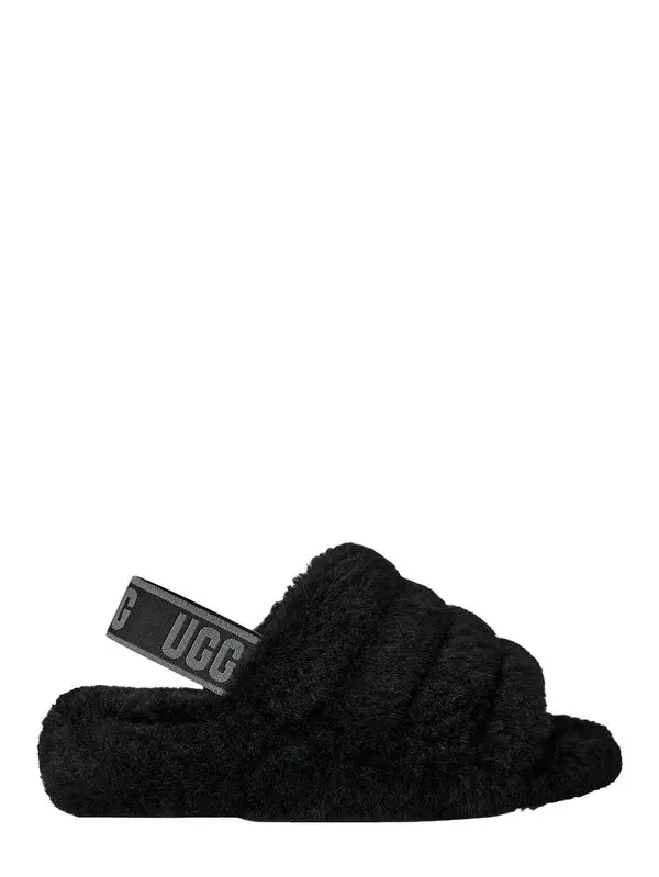 UGG Fluff Yeah Slide - Black/dark Shadow