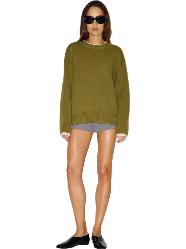 REFORMATION Tess Cashmere Sweater - Green