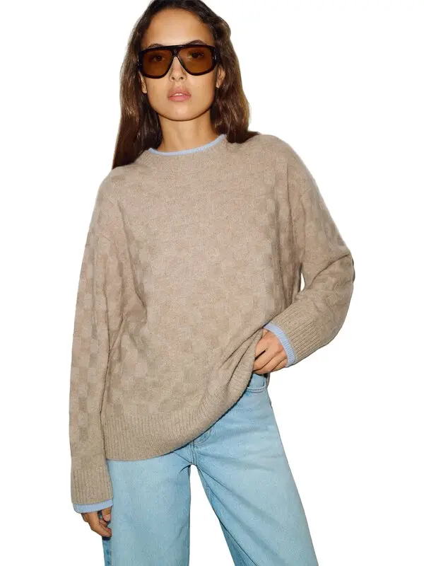REFORMATION Tess Cashmere Sweater - Natural