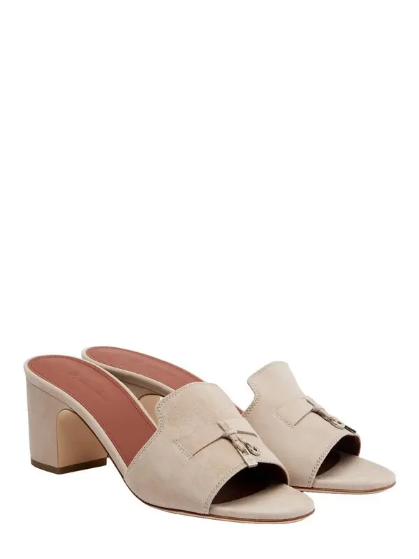 Loro Piana Suede Mules - Beige