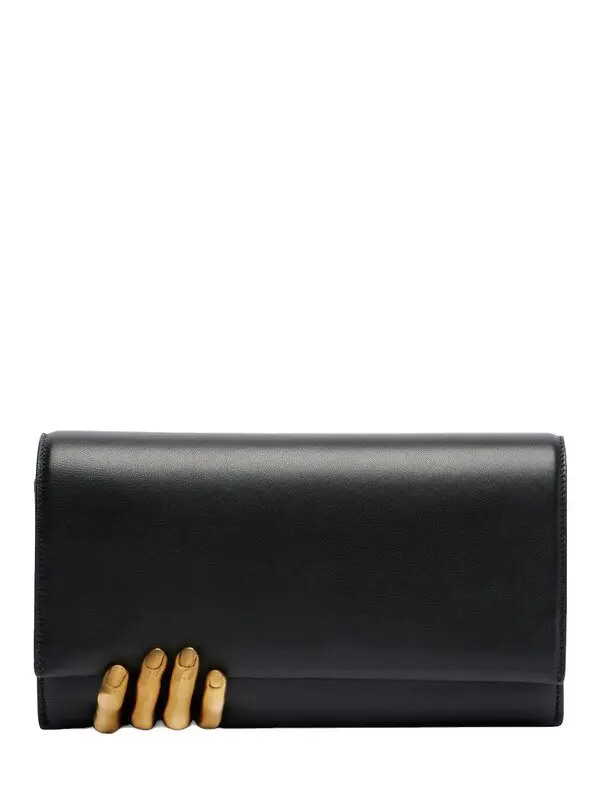 Khaite Hand Leather Clutch - Black