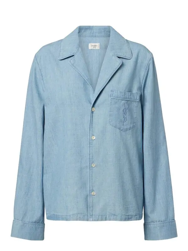Saint Laurent Cassandre Denim Shirt - Blue