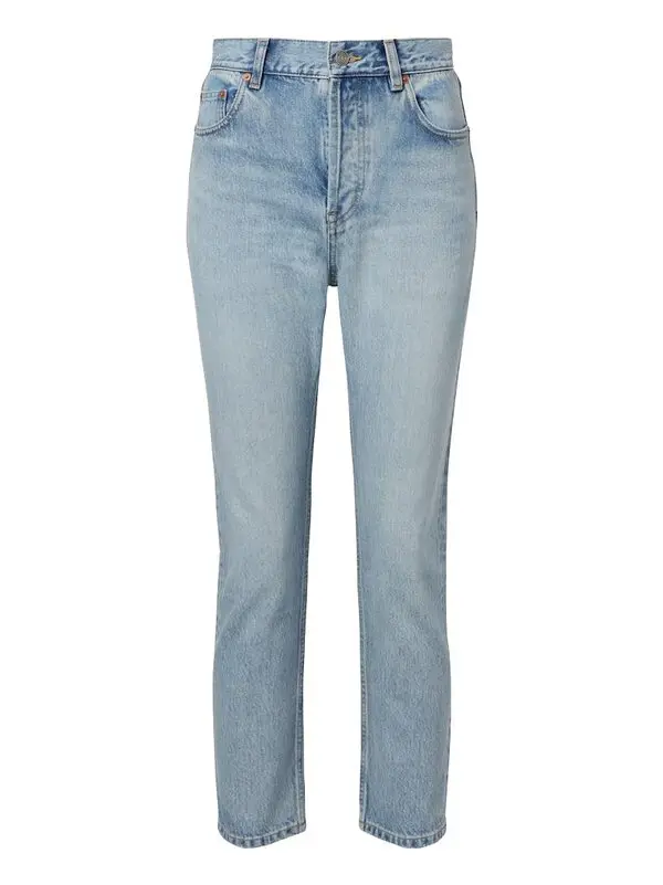 Saint Laurent 90s Cropped Slim Jeans - Blue