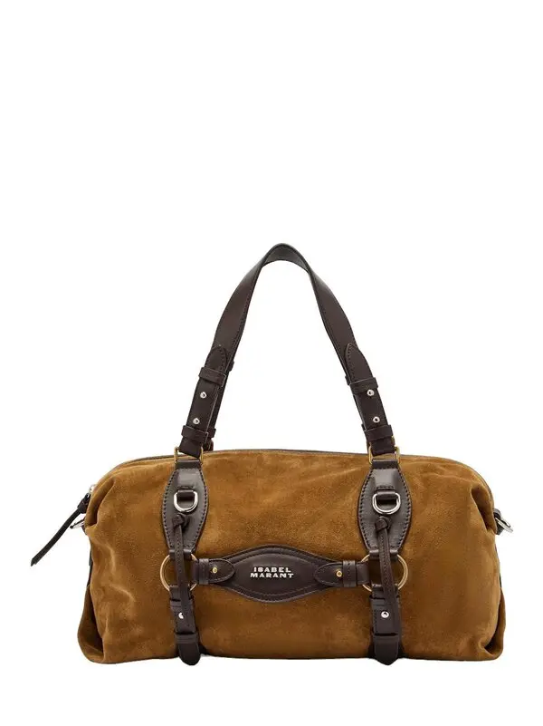 Isabel Marant Tilpa Medium Suede Shoulder Bag - Brown