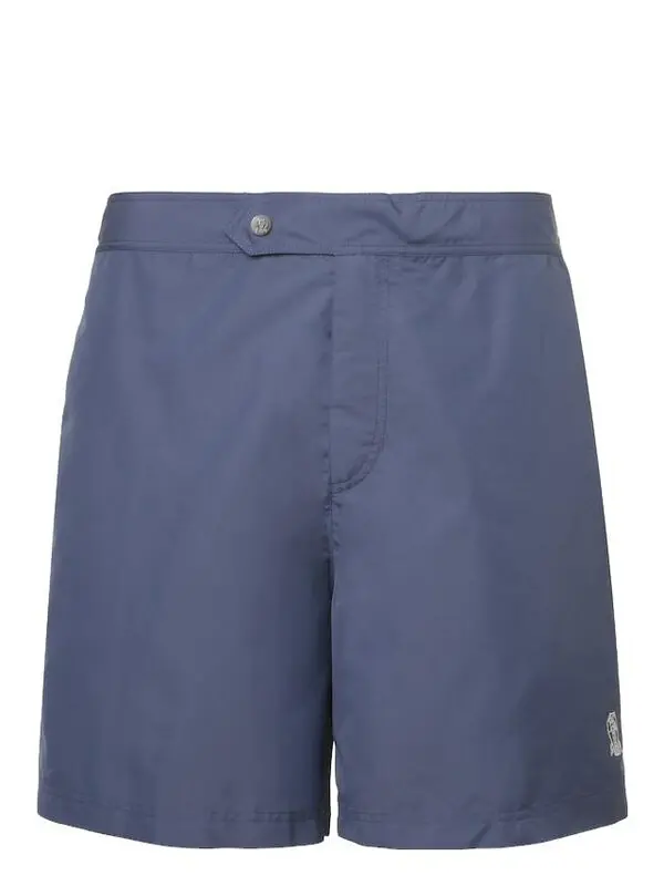 Brunello Cucinelli Logo Swim Trunks - Blue
