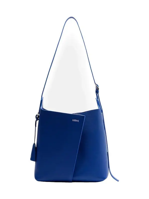 Loewe Medium Leather Bucket Bag - Blue