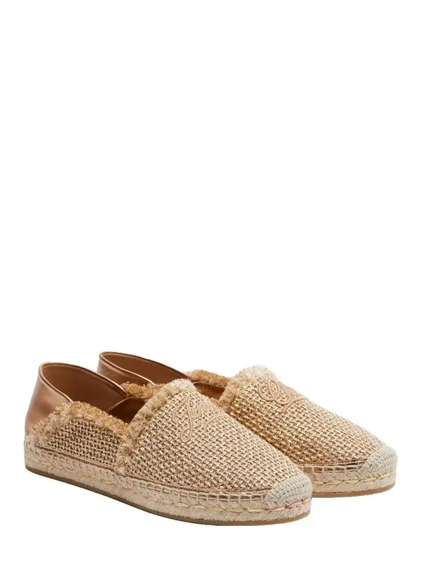JIMMY CHOO Avi Woven Espadrilles - Gold