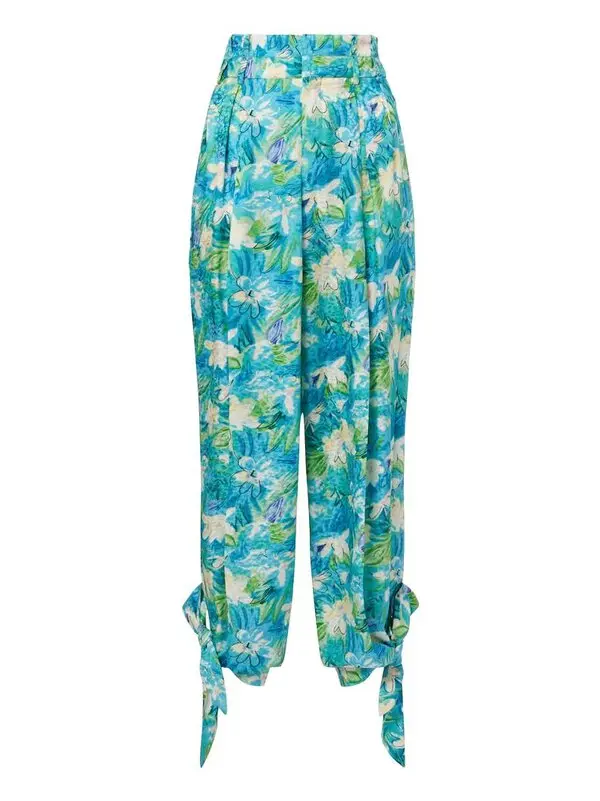Chloé Floral Silk Balloon Pants - Multicoloured