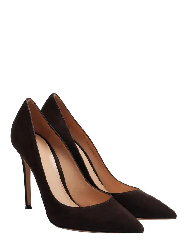 GIANVITO ROSSI Suede Pumps - Brown