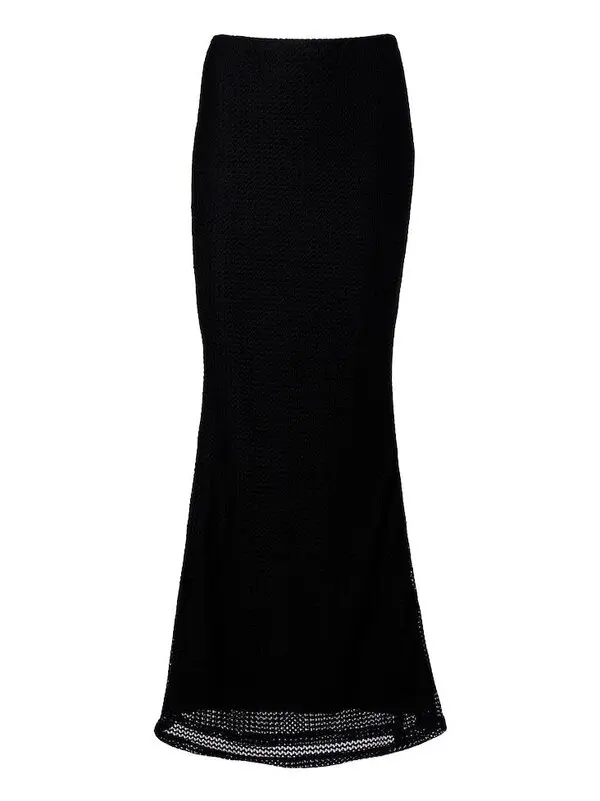 MONTCE Natalia Crochet Maxi Skirt - Black