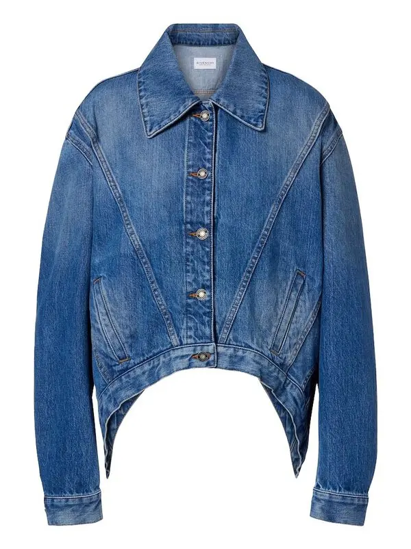 Givenchy Deconstructed Oversized Denim Jacket - Blue