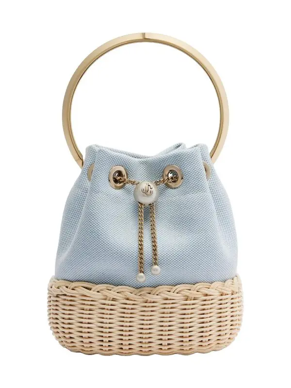 JIMMY CHOO Bon Bon Small Bucket Bag - Blue