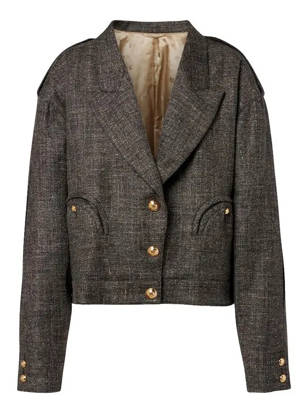 BLAZÉ MILANO Gloriana Charlotte Tweed Jacket - Grey