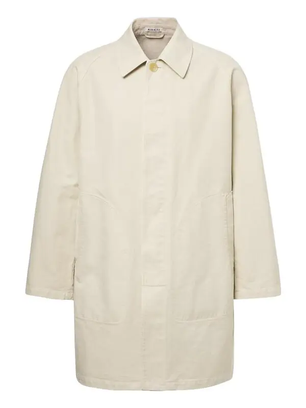 Auralee Cotton Twill Coat - Beige