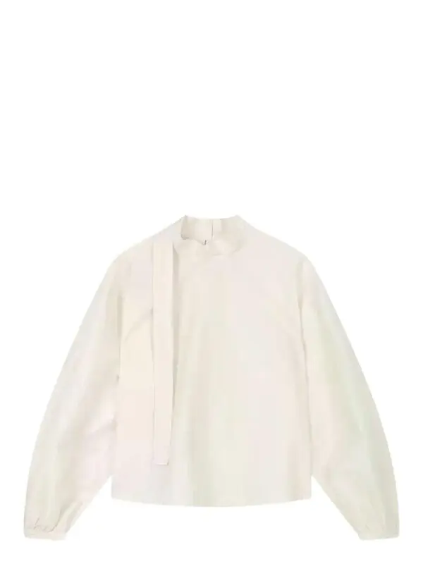 STUDIO TOMBOY High-neck Long-sleeve Blouse - Neutrals