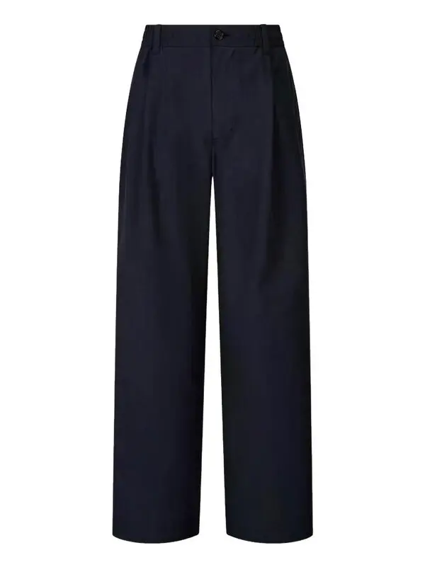 STUDIO TOMBOY Pleated Elastic Waist Trousers - Blue