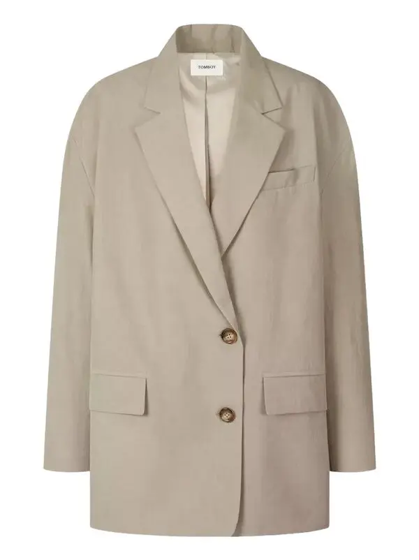 STUDIO TOMBOY Single-breasted Oversized Blazer - Neutrals