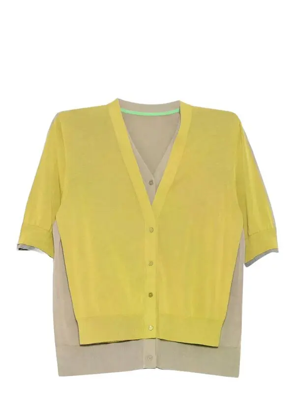 JNBY V-neck Layered Cardigan - Neutrals