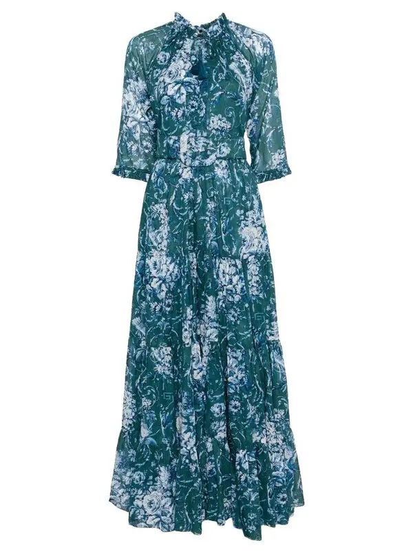 Samantha Sung Eva Cotton Maxi Dress - Blue