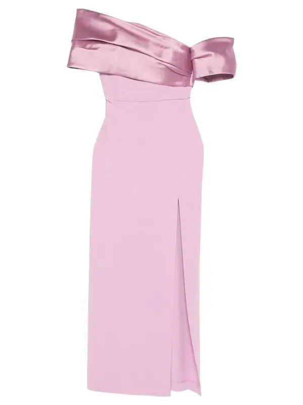Solace London Alexis Masi Off-shoulder Maxi Dress - Pink