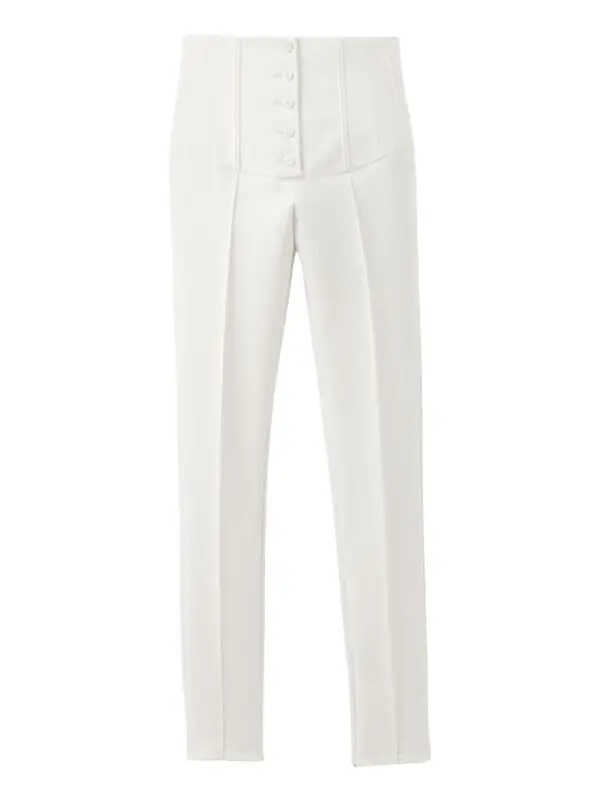 Jacquemus Le Pantalon Arlesien Wool Blend Trousers - White