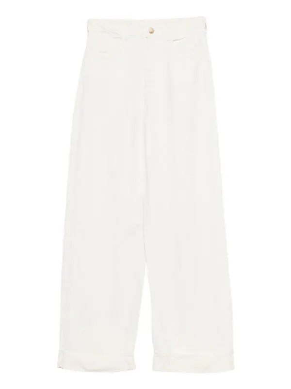 Emporio Armani Linen Blend Trousers - Beige