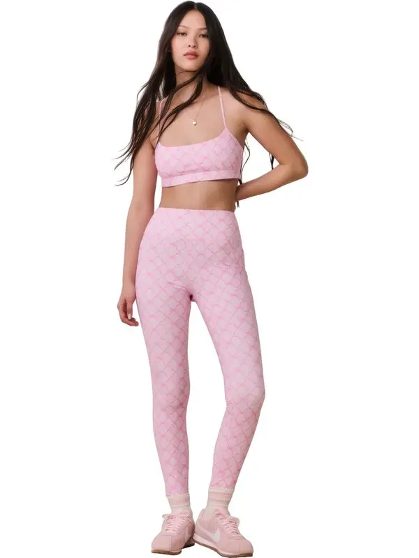 LoveShackFancy Sweetheart Highland Legging - Pink Peppermint