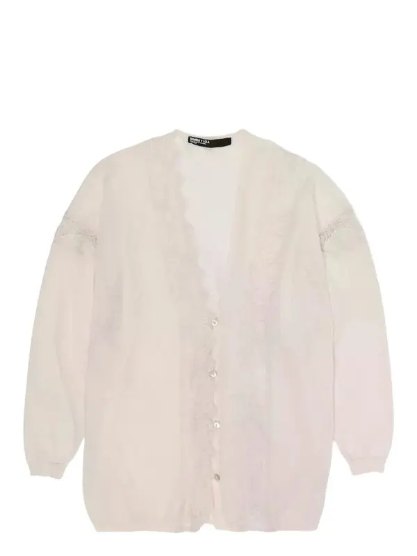 Bimba Y Lola Lace-trimmed Cardigan - Neutrals