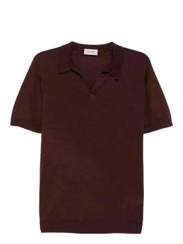 John Smedley Noah Skipper Collar Shirt - Brown