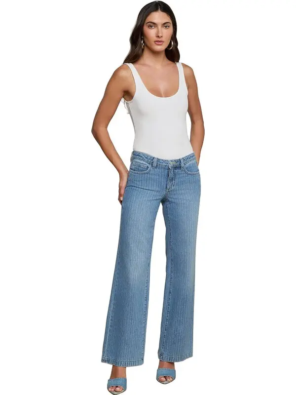 L'Agence Joanne Low-rise Wide-leg Jeans - Carmel