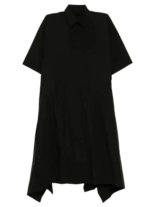 JNBY Asymmetric Hem Short-sleeved Dress - Black